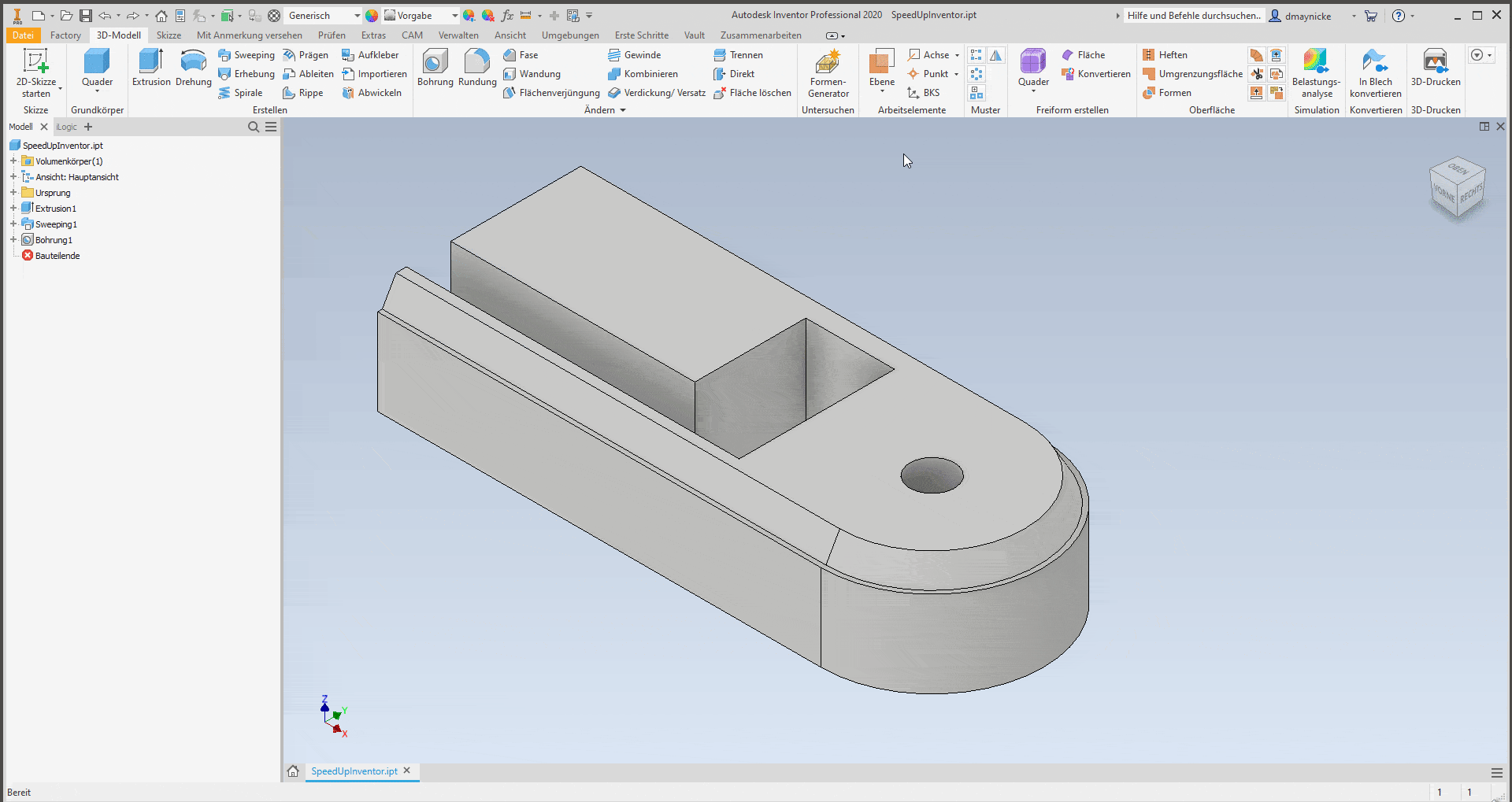 Inventor Quick Tipps zur Beschleunigung der Modellierung | NTI