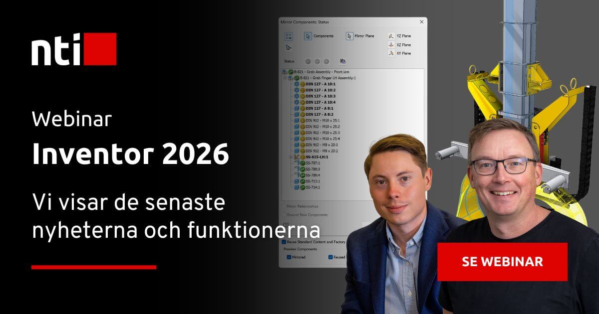Nyheterna i Autodesk Inventor 2026 | Se on-demand | NTI