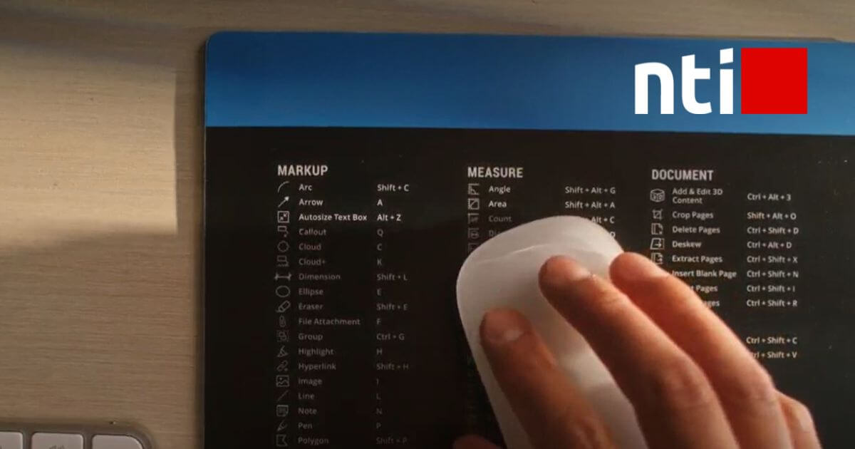 Keyboard Shortcuts i Bluebeam Revu | Gratis guide | NTI